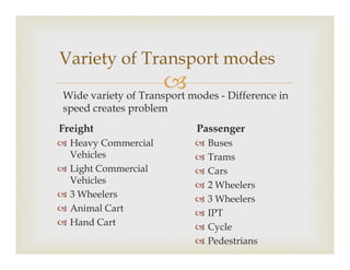 Traffic and Transportation problems | PDF