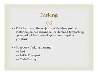 Traffic and Transportation problems | PDF
