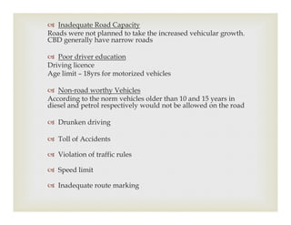 Traffic and Transportation problems | PDF