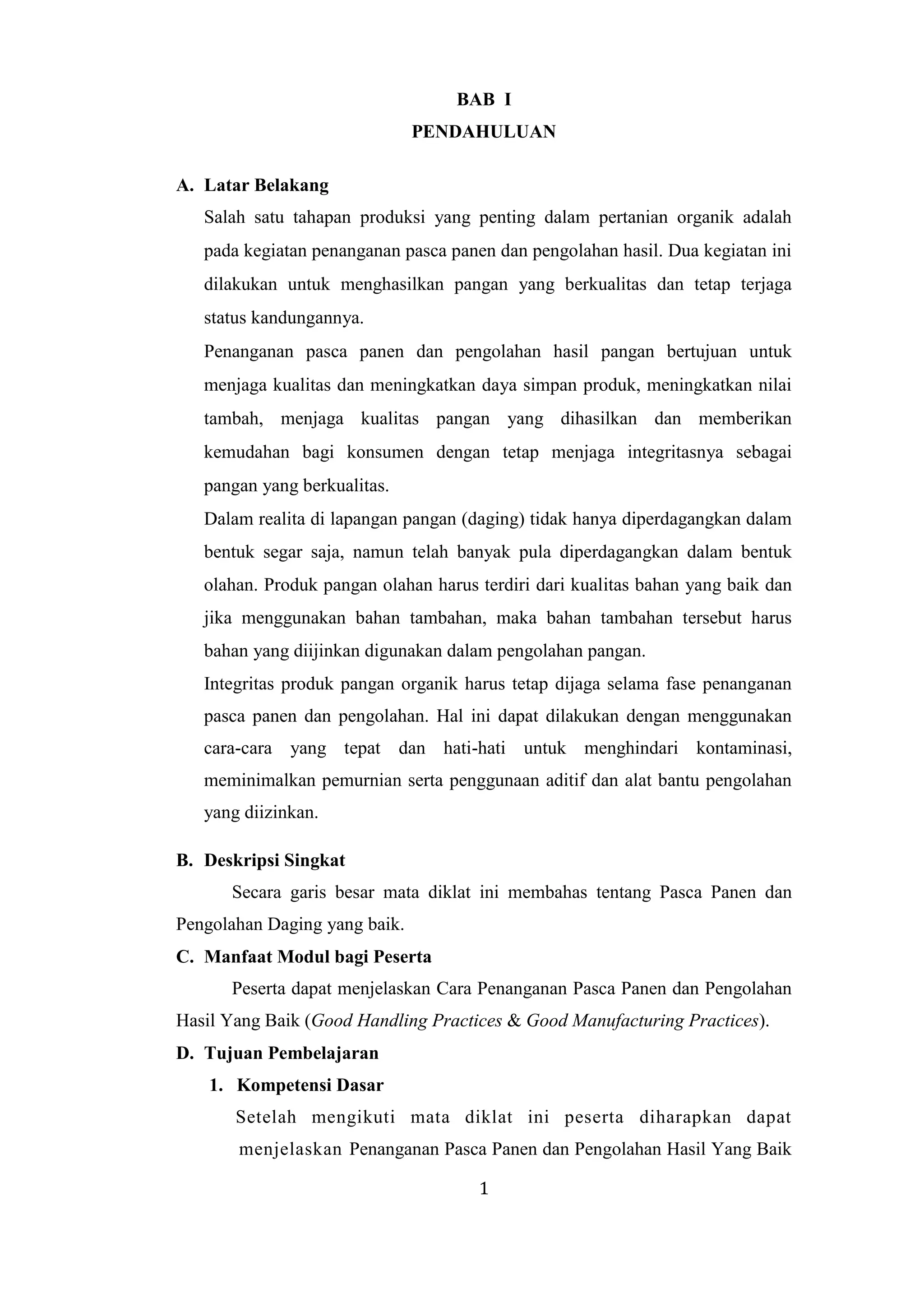 bahan ajar gmp dan ghp | PDF