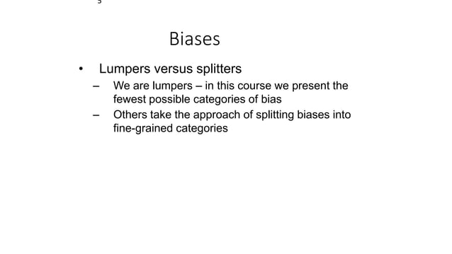 3.5 types of biases | PPTX