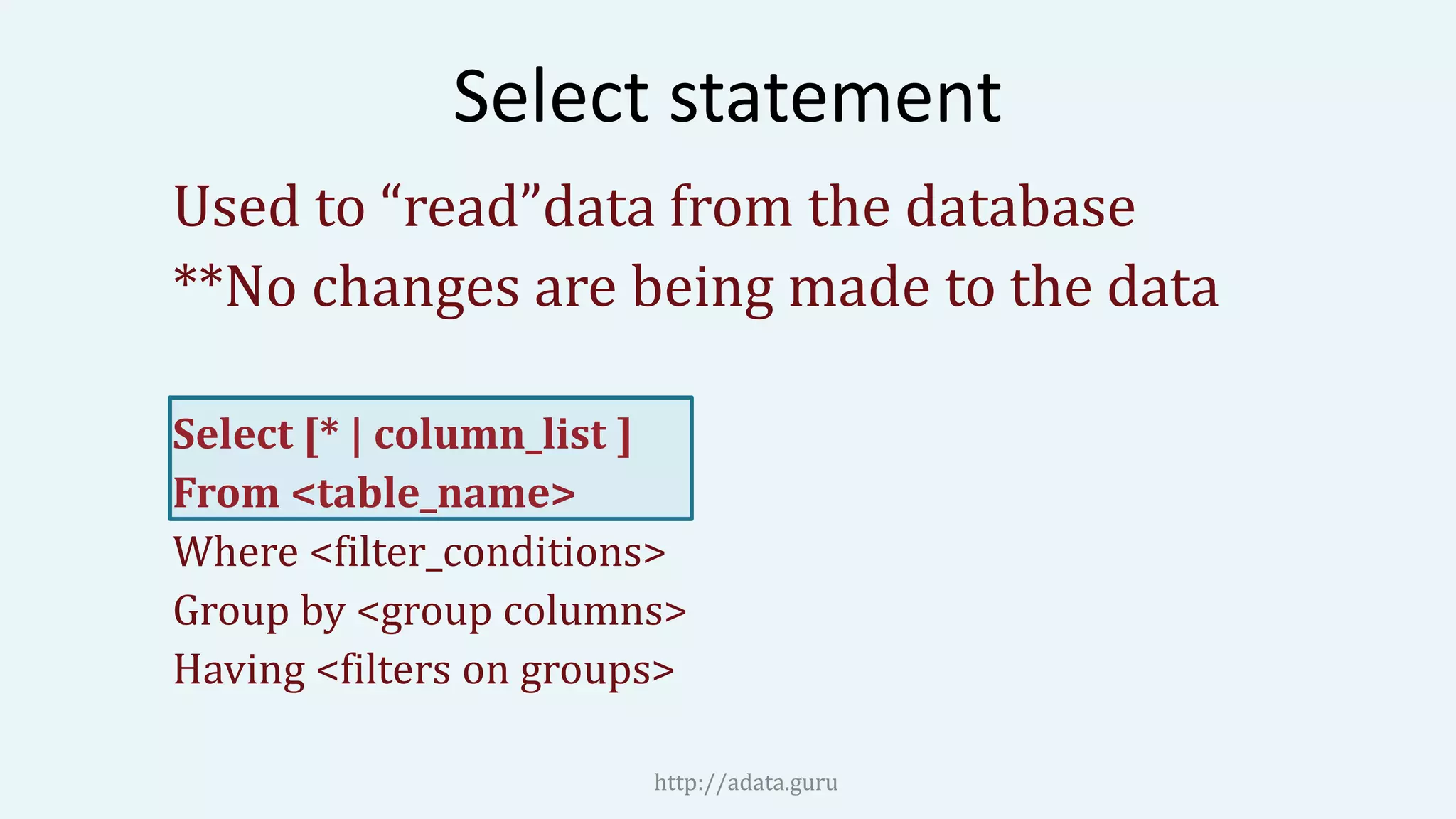 Oracle Sql Select Part 1 Lets Write Some Queries Ppt