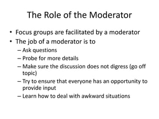 3. how to conduct focus groups | PPTX