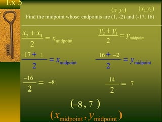 3. apply distance and midpoint | PPT