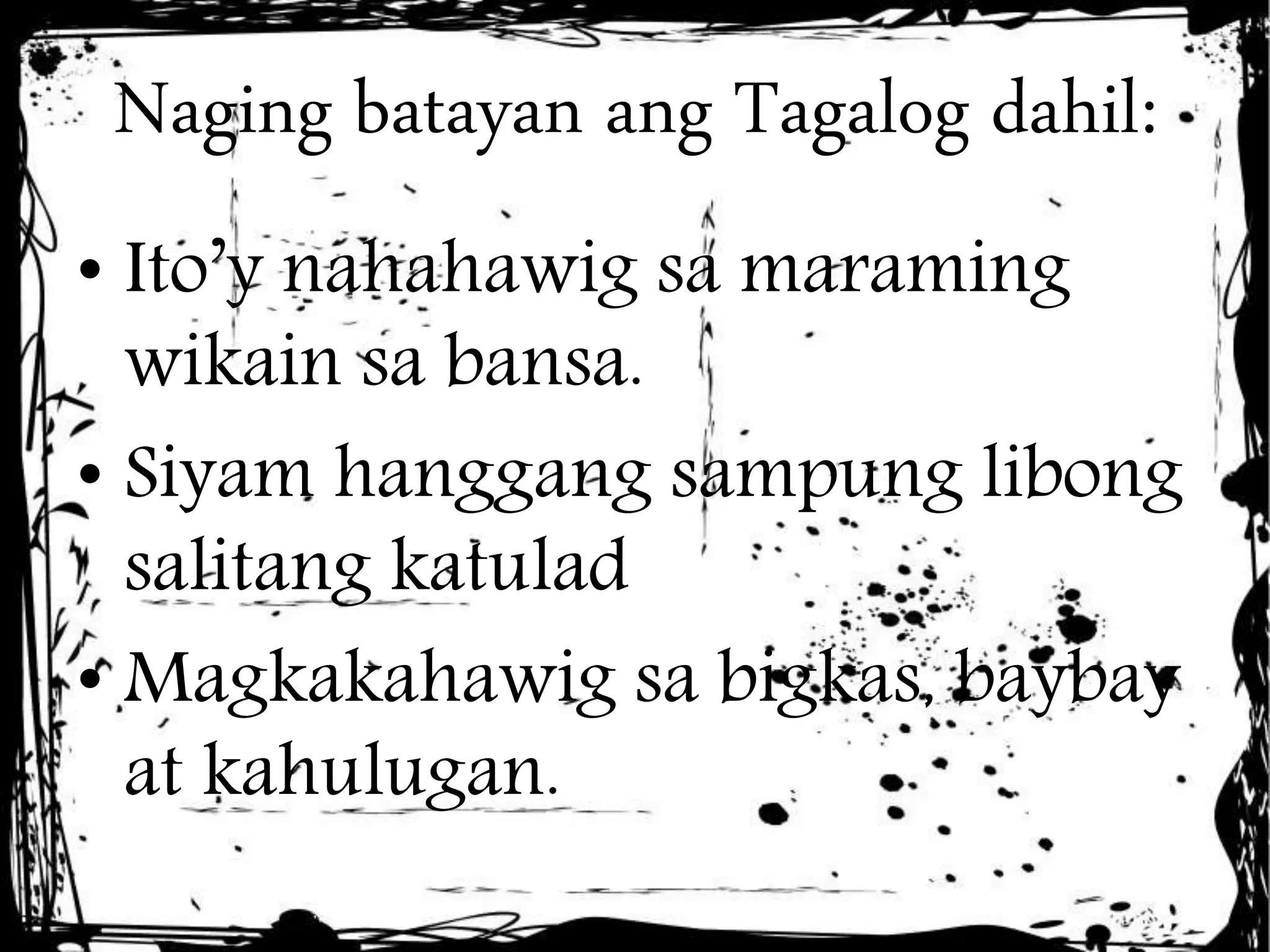 wikang pambansa | PPTX