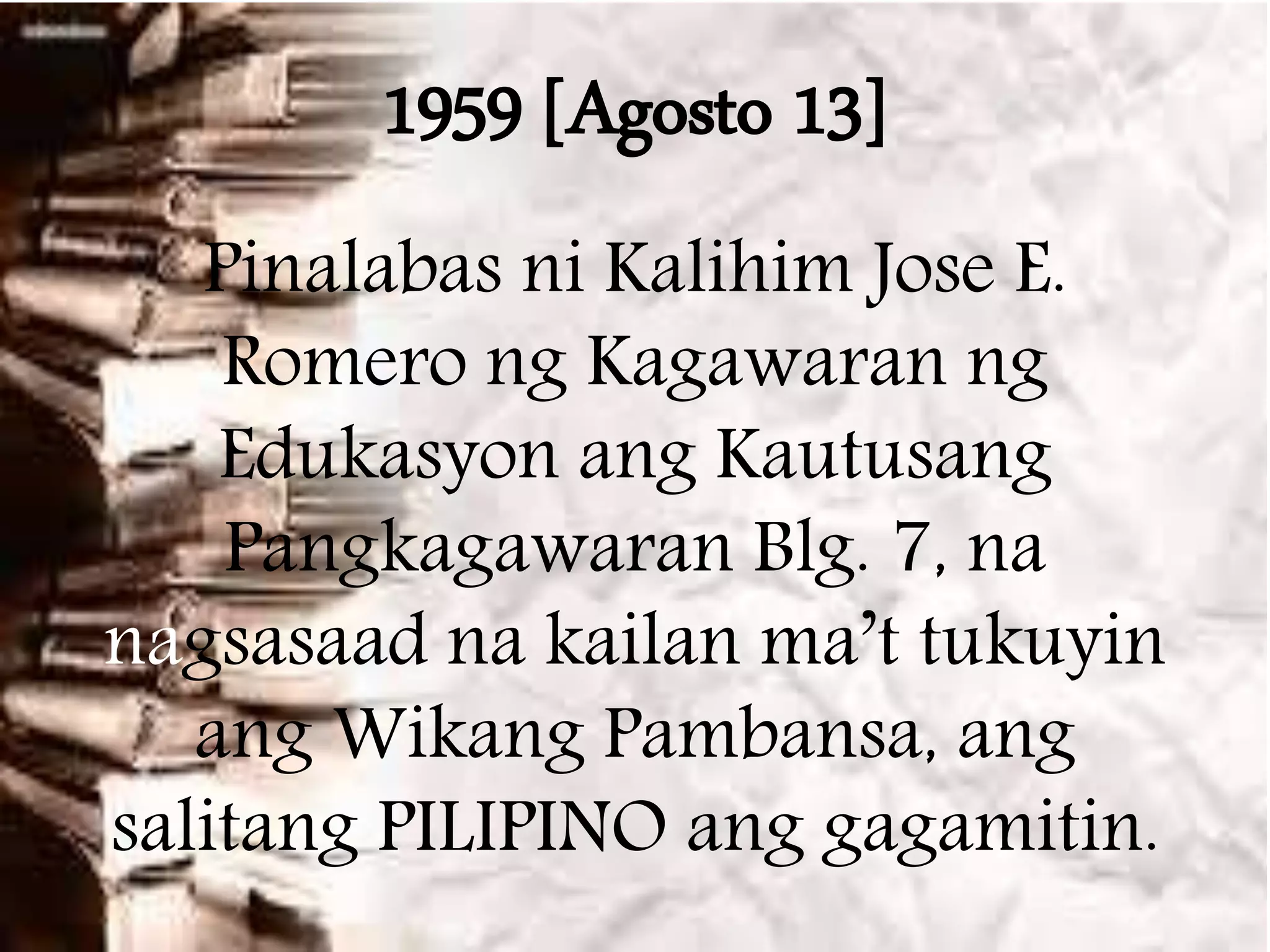 wikang pambansa | PPTX