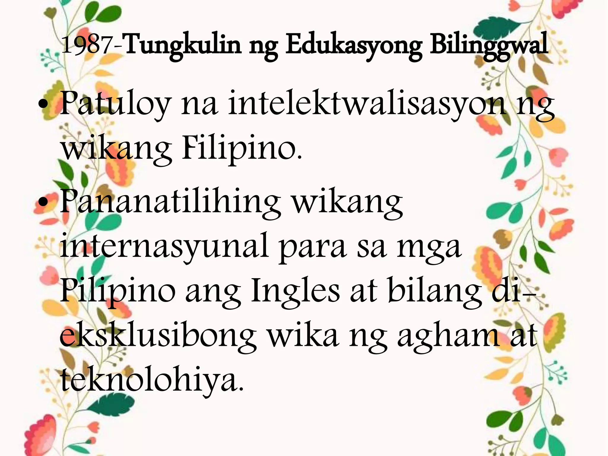 wikang pambansa | PPTX