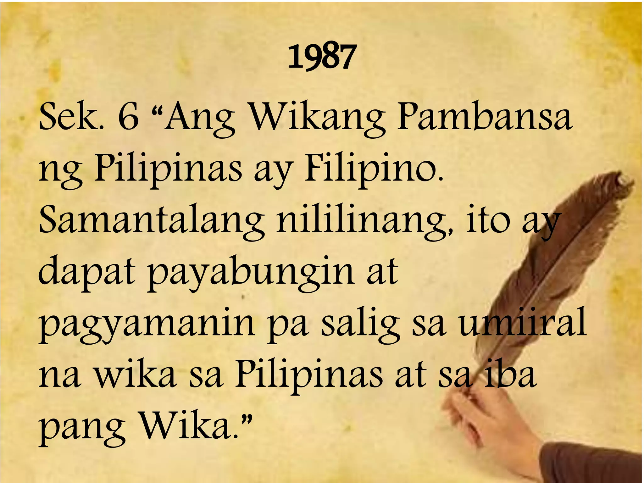 wikang pambansa | PPTX