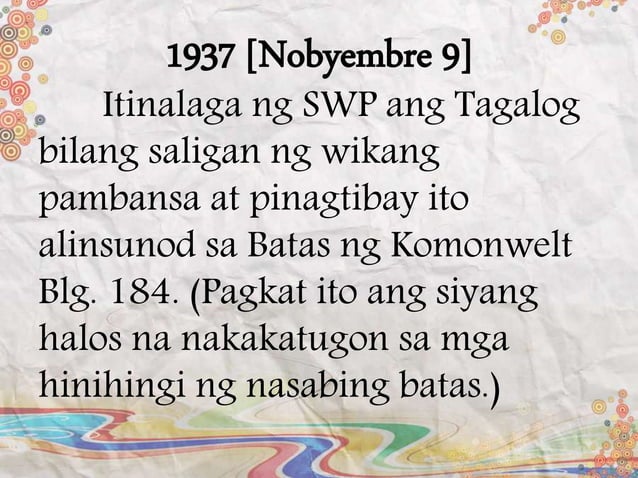 wikang pambansa | PPTX