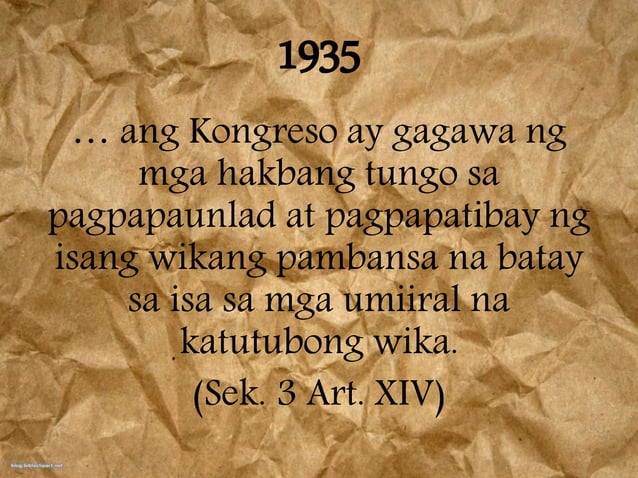 wikang pambansa | PPTX