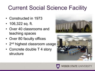 Weber State University Lindquist Hall Renovation (Social Sciences ...