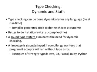 Type checking in compiler design | PPT