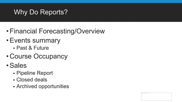 LITE 2016 – Creating Insightful Reports [Gilles Bell] | PPT