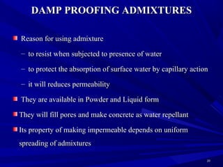 CTEP - UNIT - I - ADMIXTURES & CONSTRUCTION CHEMICALS | PPT | Civil ...