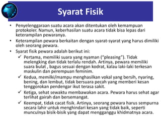 Memahami Tugas dan Tanggung jawab MC dan Protokoler__Materi Pelatihan ...
