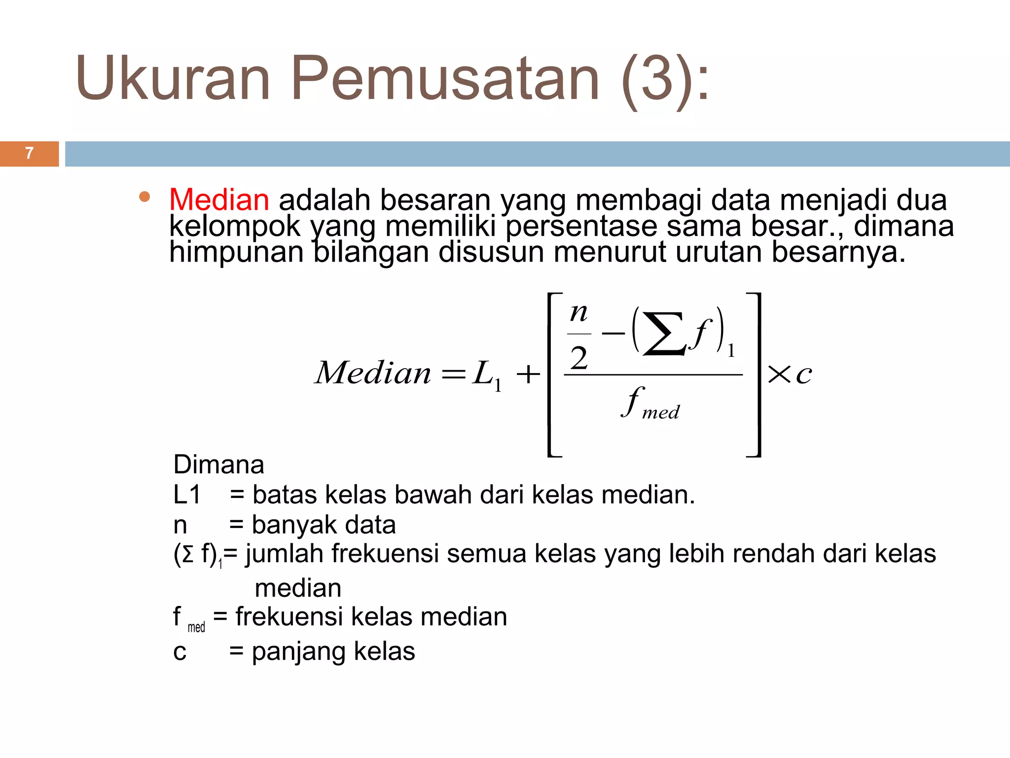 3. deskripsi data ukuran pemusatan | PPT