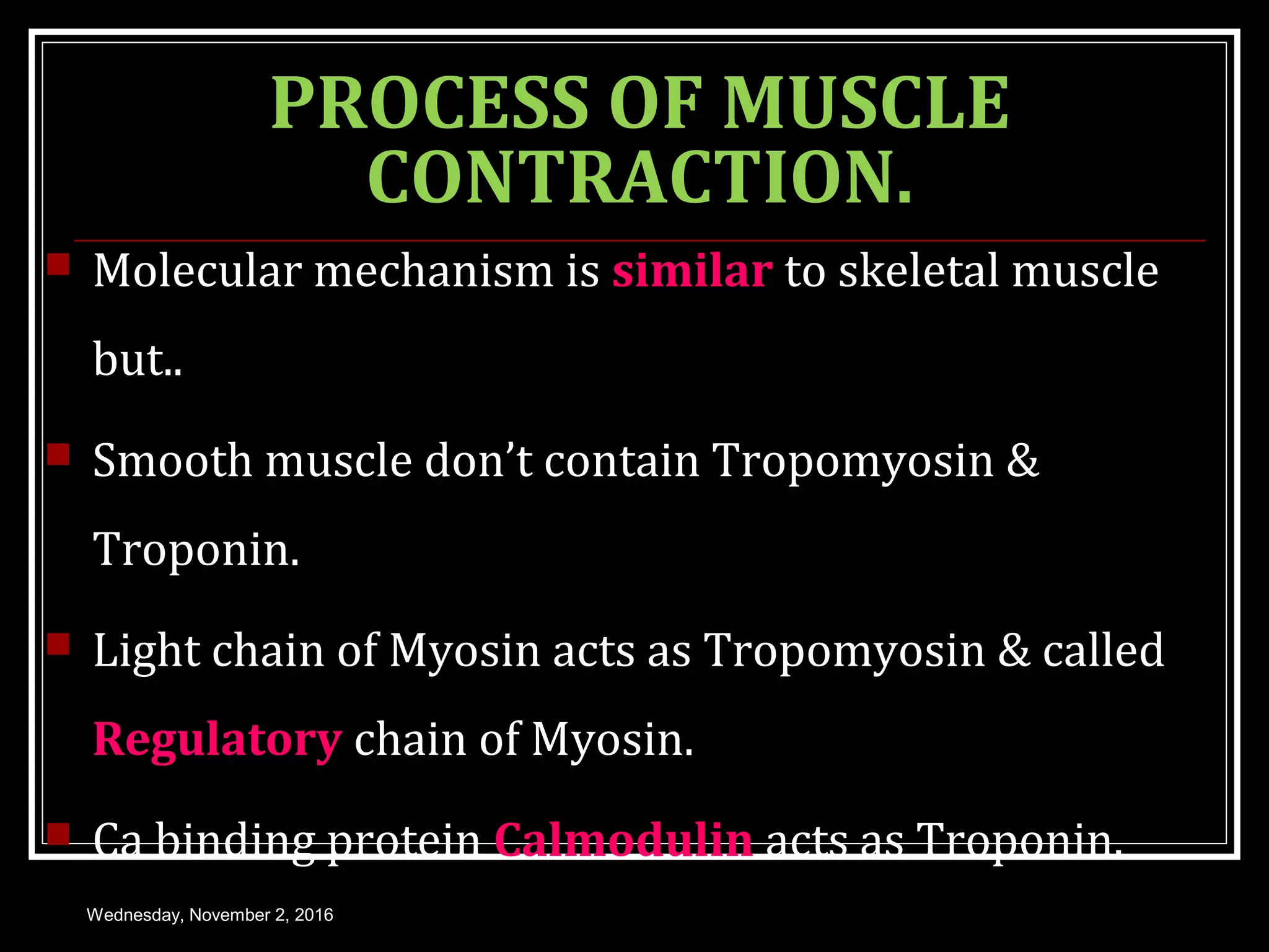 3.9 SMOOTH MUSCLE PHYSIOLOGY | PPT