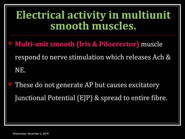 3.9 SMOOTH MUSCLE PHYSIOLOGY | PPT | Brain and Nervous System Disorders ...