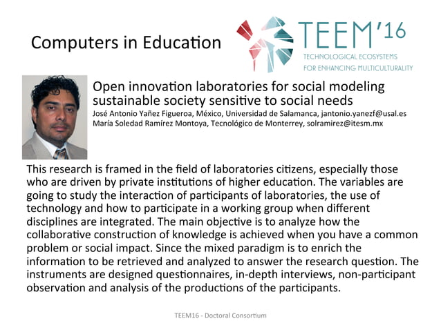 Research line: Computers in education | PPT