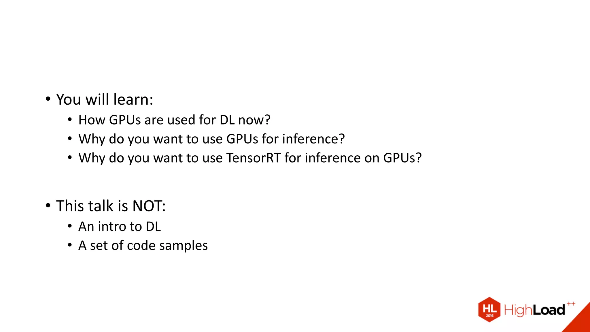 Высокопроизводительный инференс глубоких сетей на GPU с помощью TensorRT / Максим Милаков ...