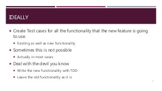 TDD With Legacy Systems | PPT