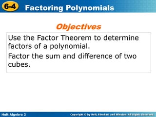 3.2 factoring polynomials | PDF
