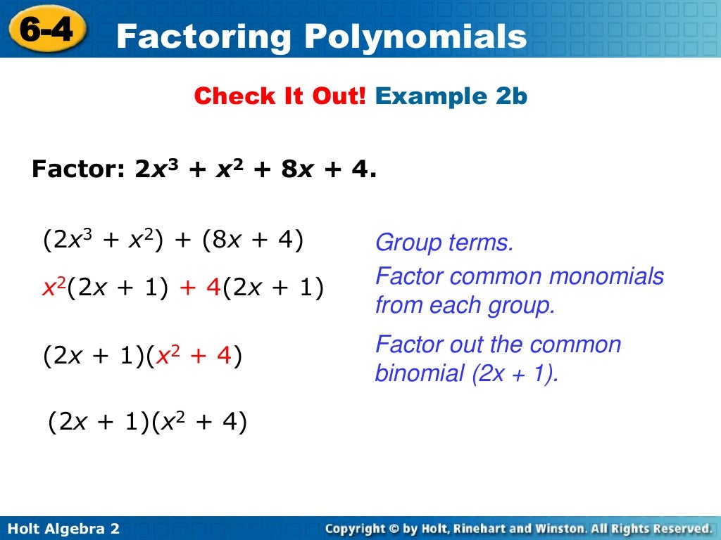 3 2 Factoring Polynomials 3 2 Factoring Polynomials