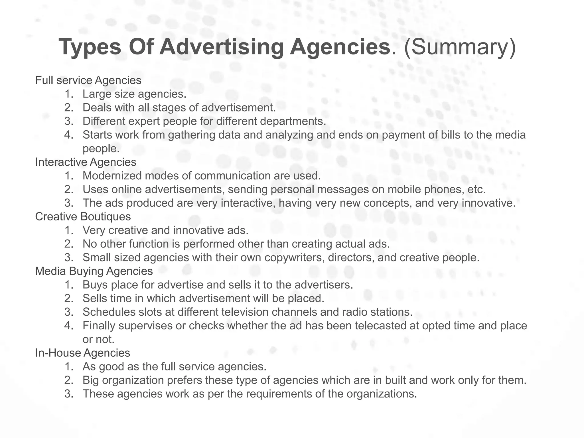 Advertising Agencies & Functioning | PPTX