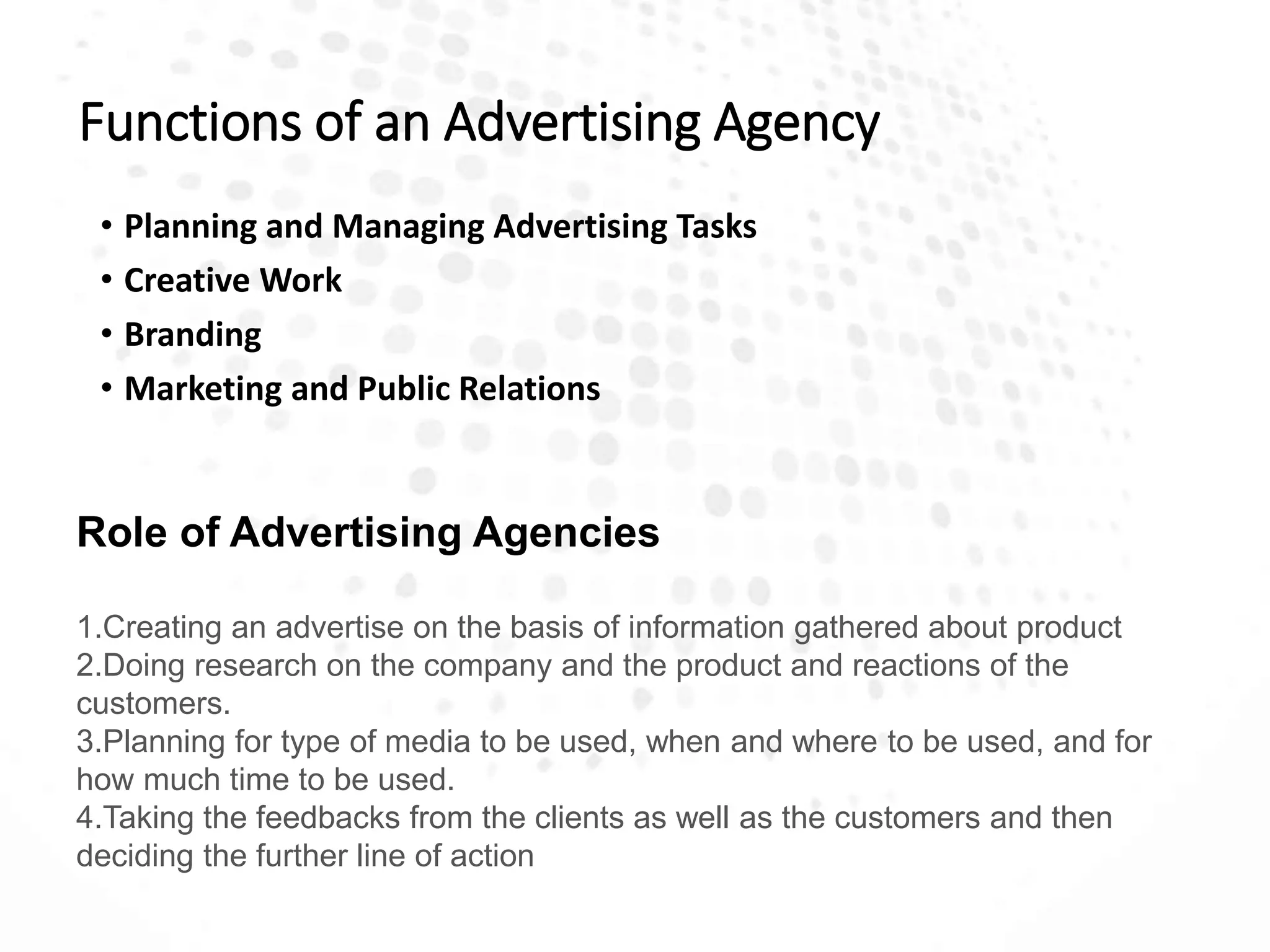 Advertising Agencies & Functioning | PPTX