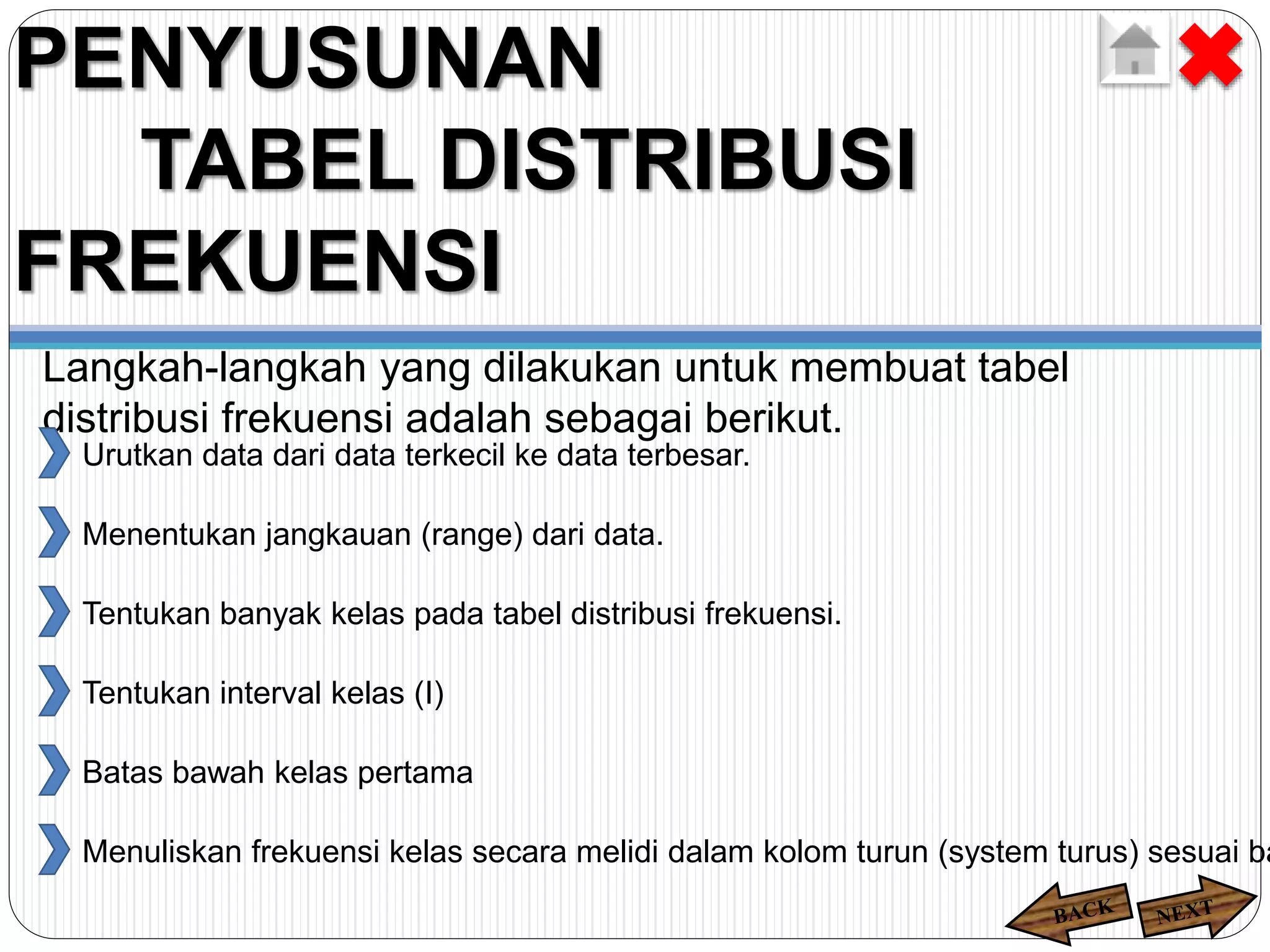 Daftar Distribusi Frekuensi dan Aplikasi pada Data Penelitian | PPTX