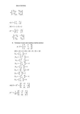 MTK BAB 3 MATRIKS | PDF | Science