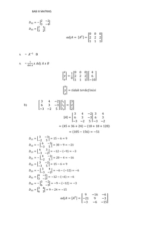 MTK BAB 3 MATRIKS | PDF | Science