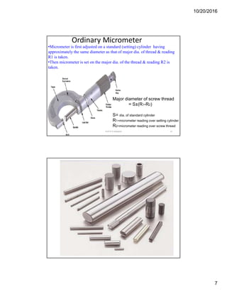 Metrology of threads | PDF