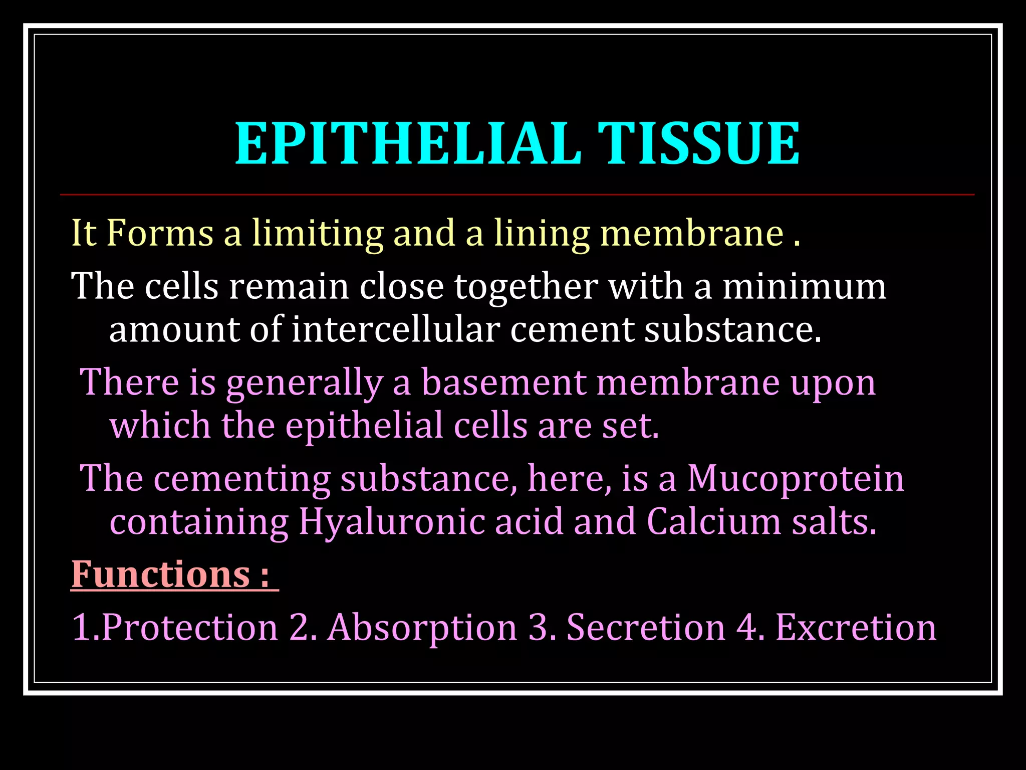 TISSUE AND GLANDS BASIC | PPT