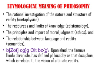 3.1 etymological meaning of philosophy | PPT