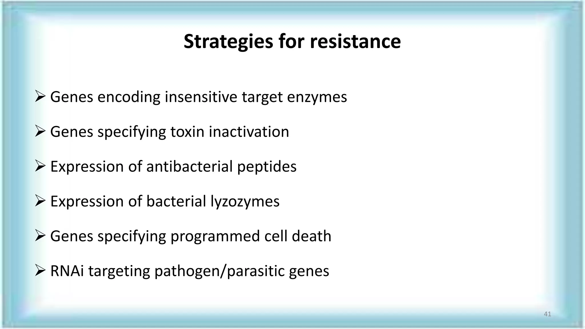 Genetic engineering for biotic stress tolerance | PPTX