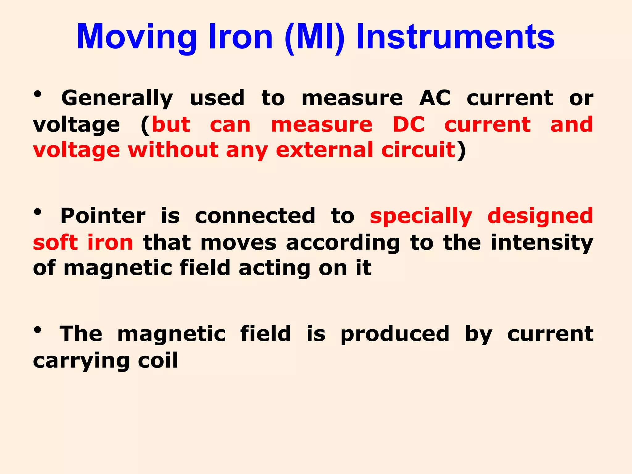 Moving iron (MI) instruments | PPT