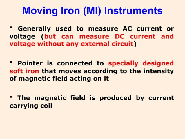 Moving iron (MI) instruments | PPT | Physics | Science