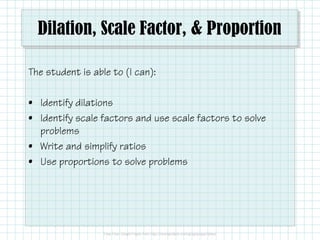 3.9.1 Dilation, Scale Factor, and Proportion | PDF
