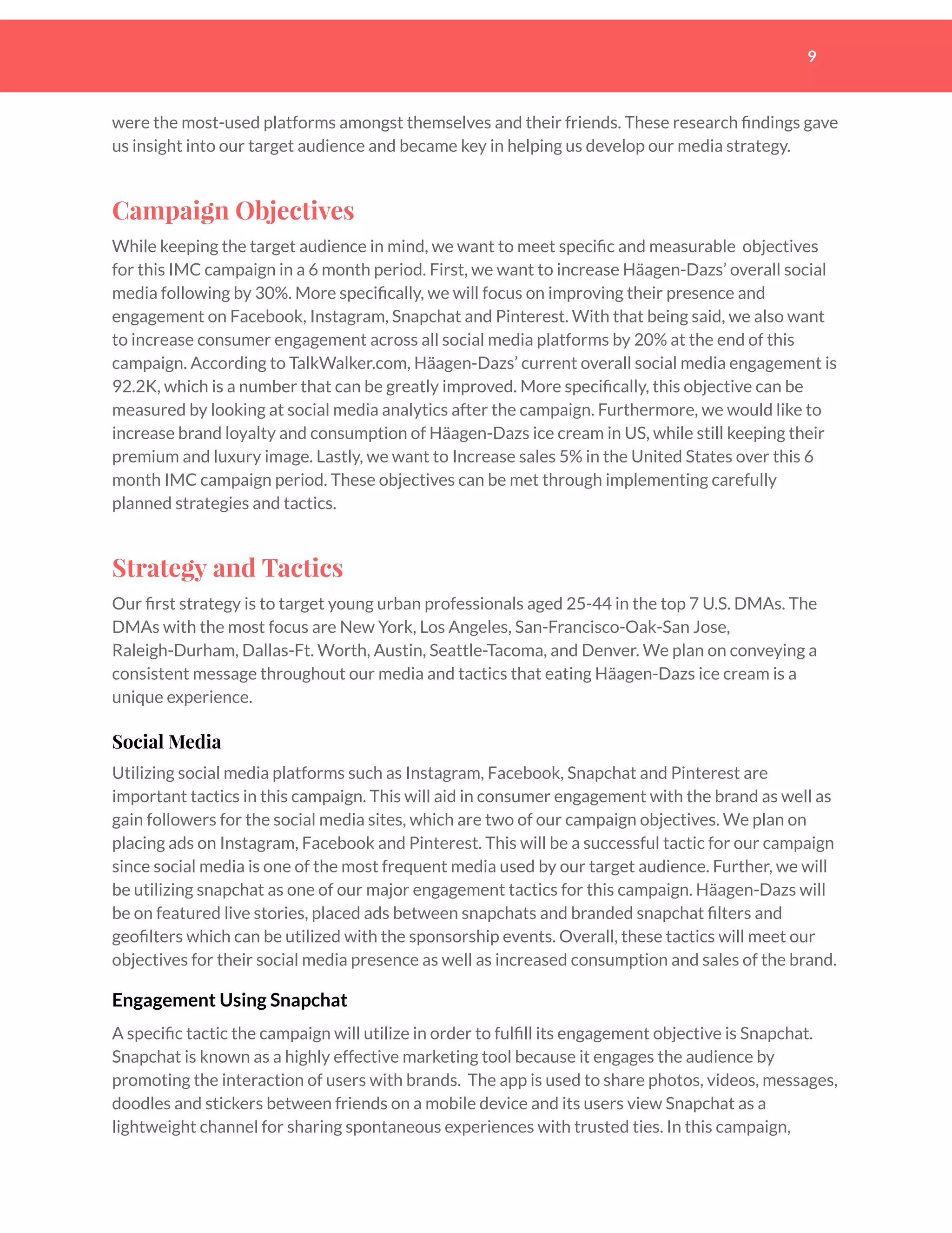 Haagen-Dazs Integrated Marketing Communications Campaign | PDF