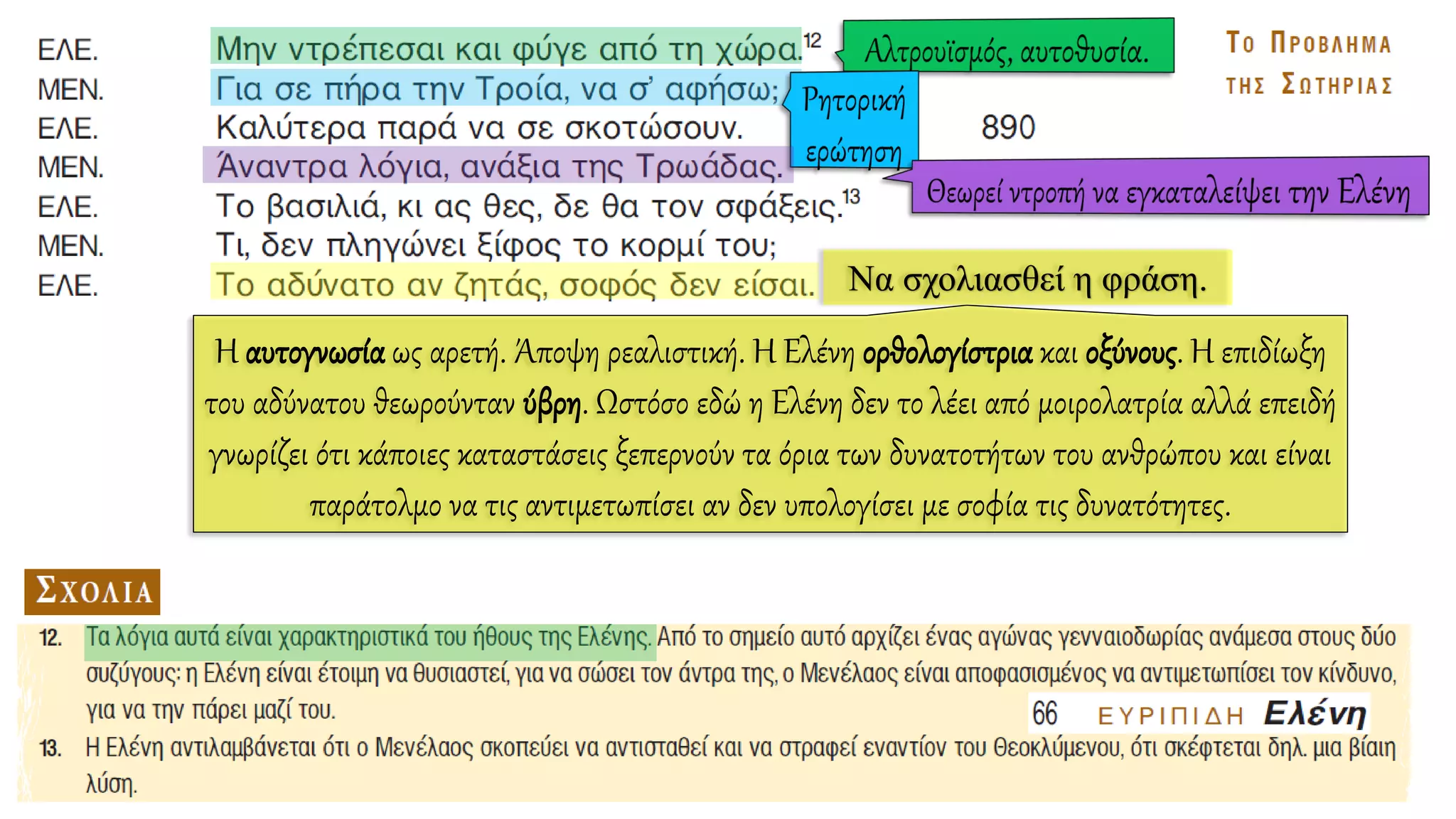 Ευριπίδη Ελένη, Β΄ επεισόδιο, 3η σκηνή, στ. 841-941 | PDF