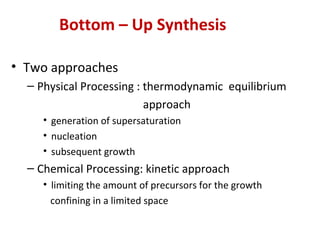 synthesis of nanomaterials | PPT