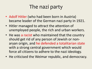3. The rise of totalitarianism. fascism and nazism | PPTX