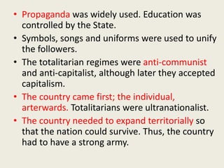 3. The rise of totalitarianism. fascism and nazism | PPTX