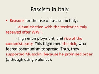 3. The rise of totalitarianism. fascism and nazism | PPTX