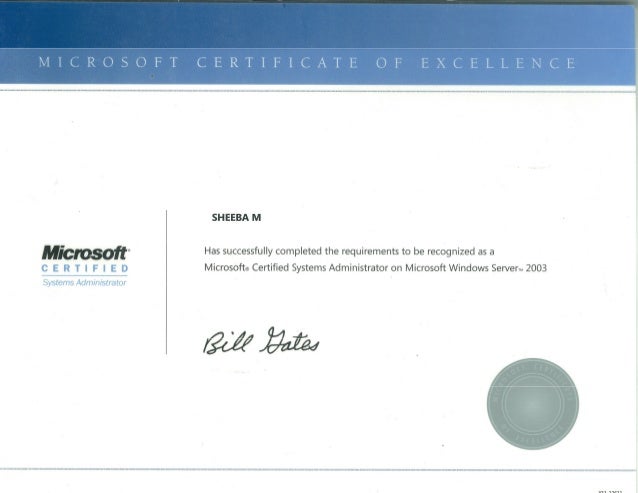 Microsoft Certified System Administrator Logo