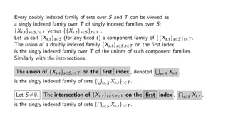 3.7 Indexed families of sets | PPT