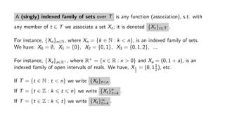 3.7 Indexed families of sets | PPT