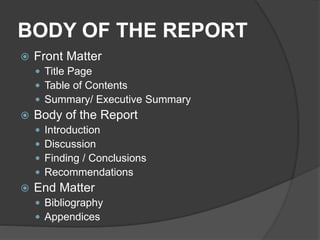 3. report writing | PPT