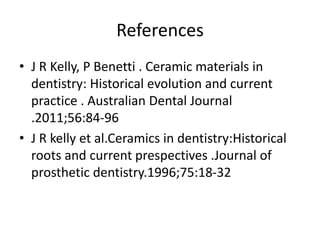 History of dental ceramics | PPTX